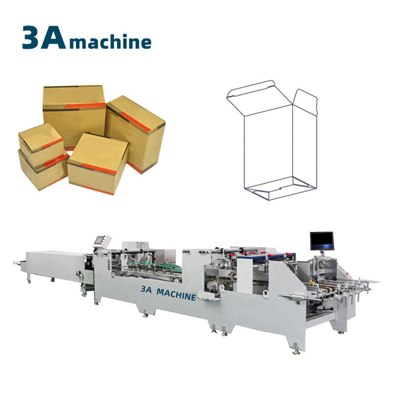 Highly Functional Dual- Lock Bottom Gluing Machine for Cardboard and ...