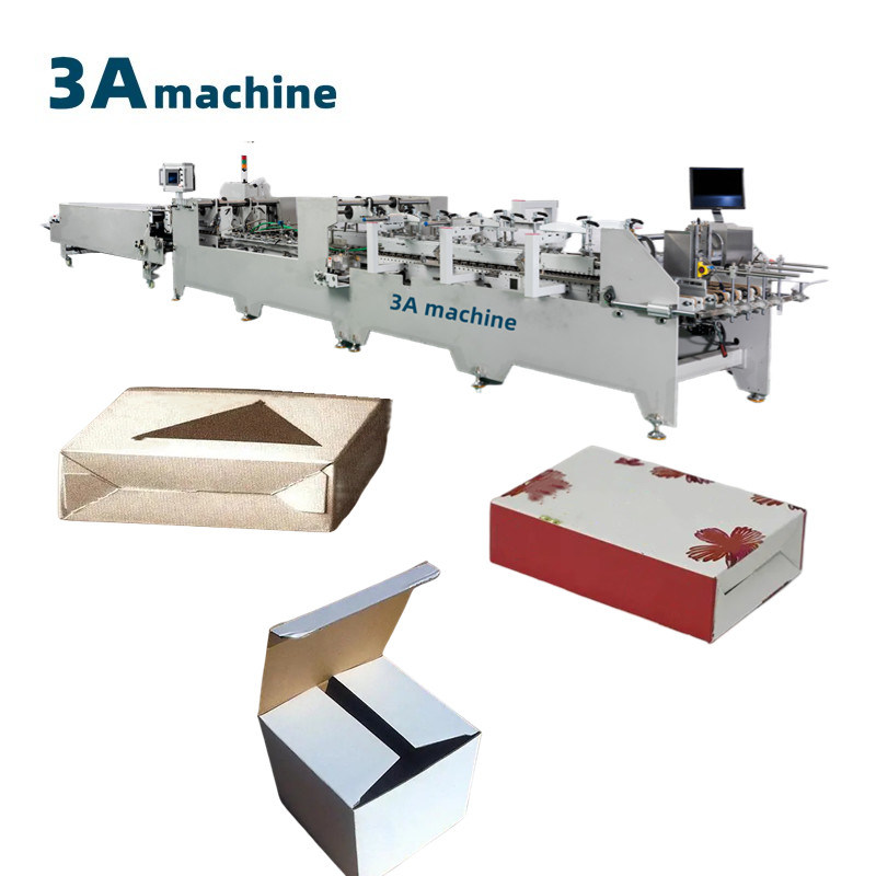 Corrugated Box Folding Machine with Dual- Lock Bottom and Side Glue at ...