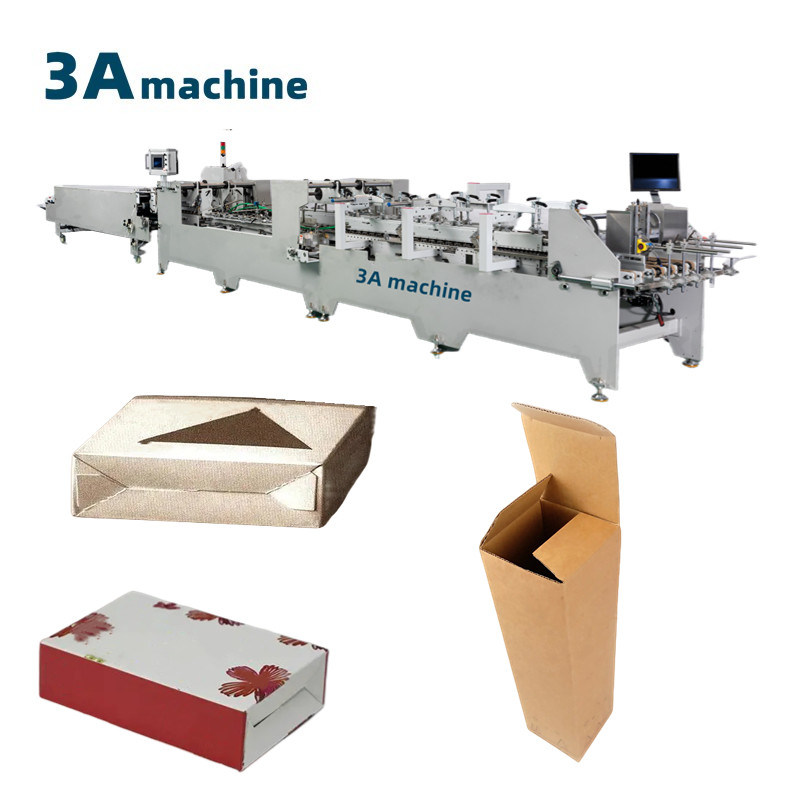 1300 JGKW Cardboard/Corrugated Box Dual- Lock Bottom Box Glue Machine ...