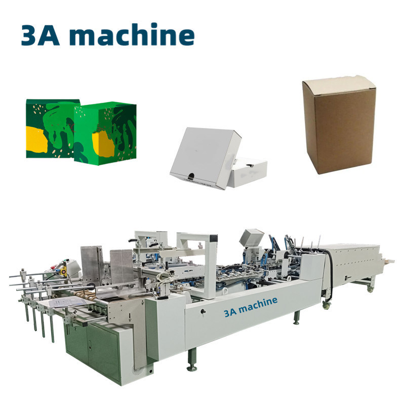 Compact 3.5M*1.1M*1.4M CQT 800 Folder Gluing Machine for Cardboard ...