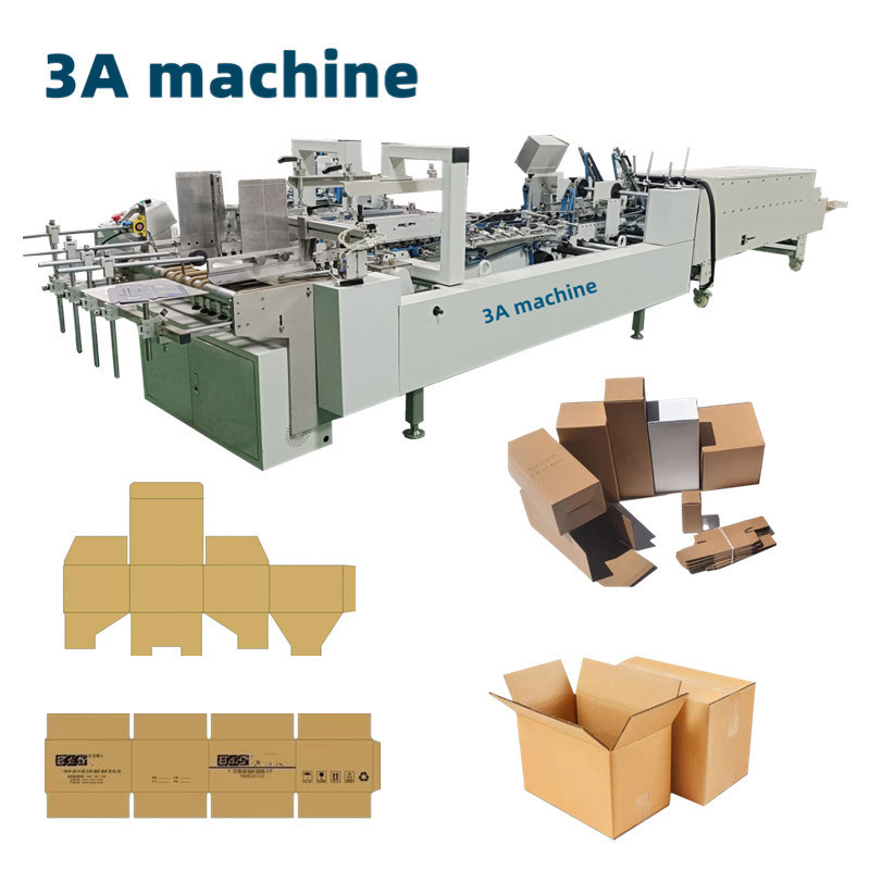 CQT-800 WK-2 Small Carton Box Folding Pasting Machine for E Flute ...